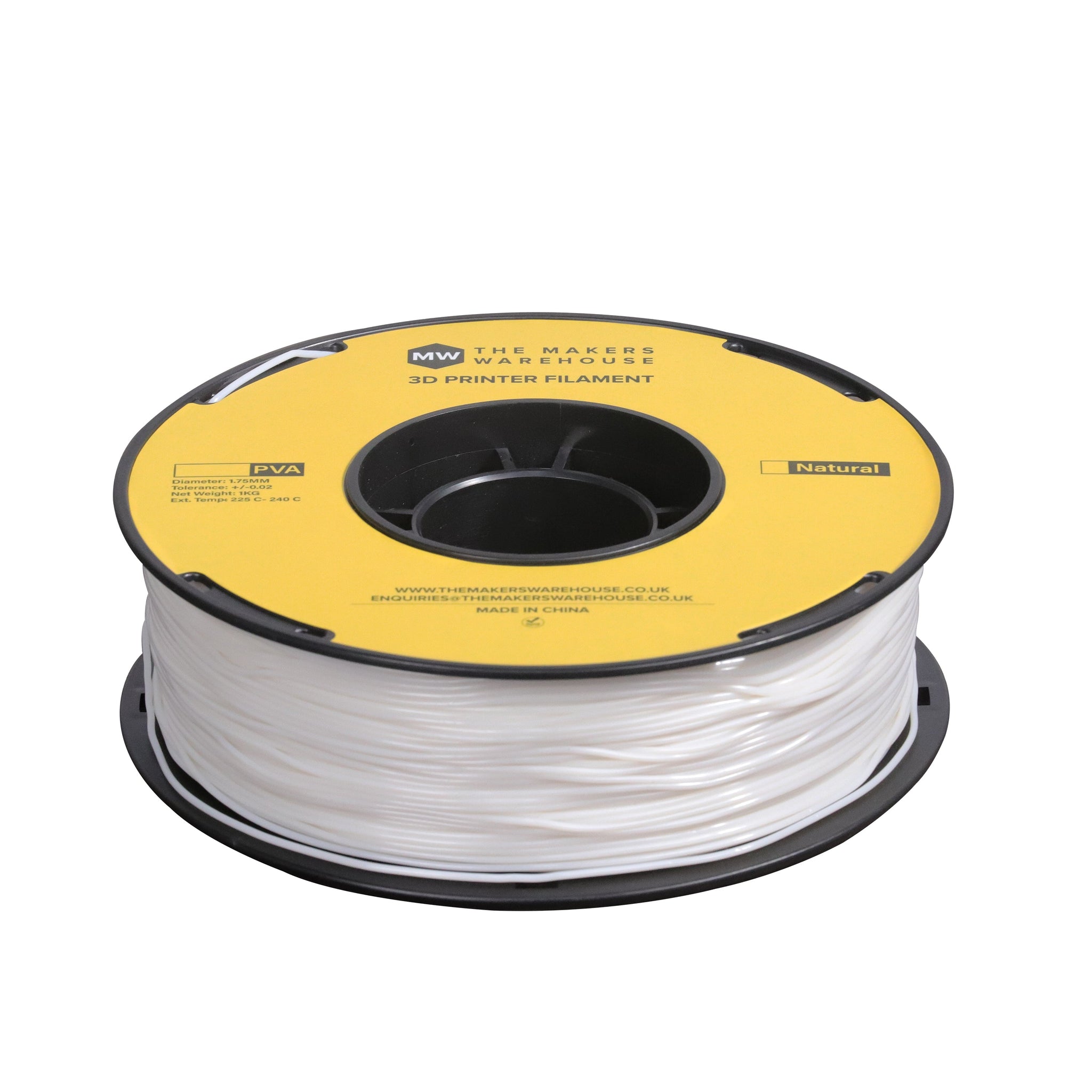 MW PVA Natural Filament 1.75mm 1kg – The Maker's Warehouse